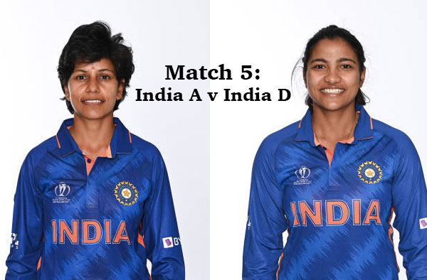 Match 5: India A v India D Women | Squads | Players to watch | Fantasy ...