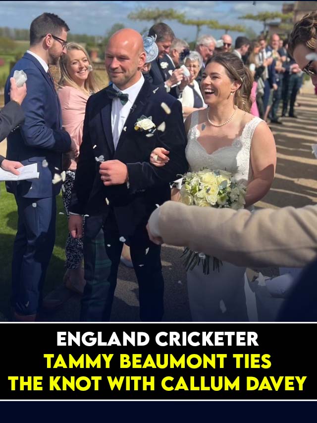 England cricketer Tammy Beaumont ties the knot with Callum Davey ...