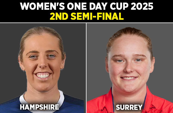 2nd Semi-Final: Hampshire Women vs Surrey Women | Squads | Players to ...