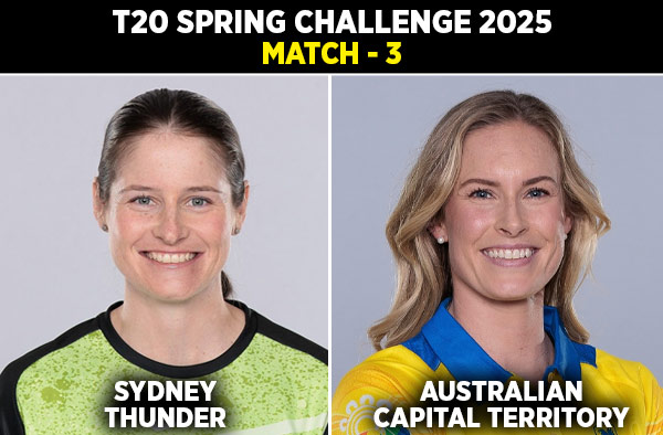 Match 3: Sydney Thunder Women vs ACT Meteors Women | Squads | Players ...